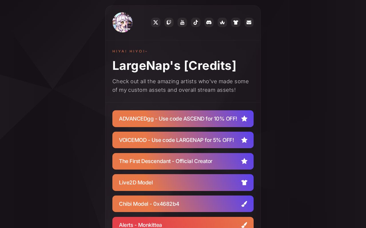 largenap credits